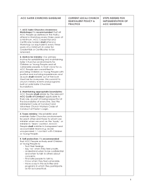 Fillable Online Safer Churches Local Church AUDIT Form 2016 Fax Email ...