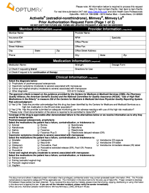 Fillable Online Activella (estradiol-norethindrone), Mimvey ...