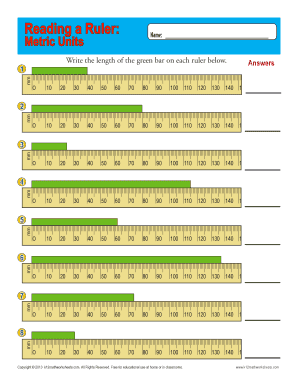 Fillable Online Reading a Ruler: Fax Email Print - pdfFiller