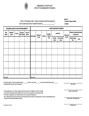 Fillable Online Commonwealth of puerto rico office of the commissioner ...