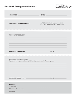 Fillable Online SM Flex Work Arrangement Request - Luckett Farley Fax ...
