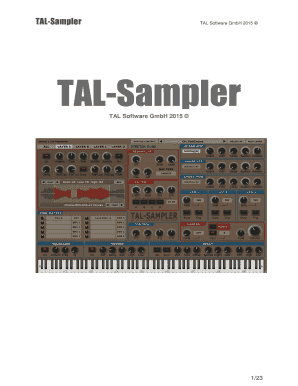 Fillable Online TAL-Sampler-UserManual Fax Email Print - pdfFiller