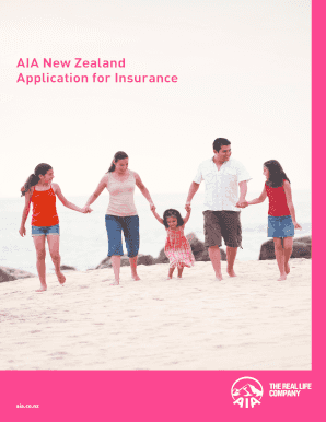 Fillable Online AIA bNew Zealandb Application bformb Fax Email Print ...