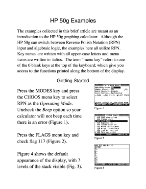Fillable Online HP 50g Examples Fax Email Print - pdfFiller