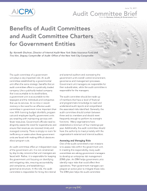 Fillable Online Benefits of Audit Committees Fax Email Print - pdfFiller
