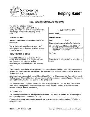 Fillable Online EKG, ECG (ELECTROCARDIOGRAM) (ELECTROCARDIOGRAM ... Fax ...