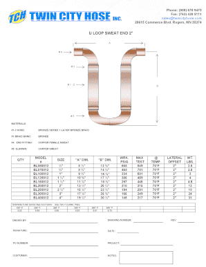 Fillable Online U LOOP SWEAT END 2 - Twin City Hose Inc Fax Email Print ...