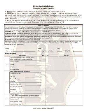 Fillable Online 2ndmardiv marines Division Combat Skills Center Command ...