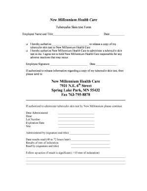Fillable Online mantoux form 08doc Fax Email Print - pdfFiller