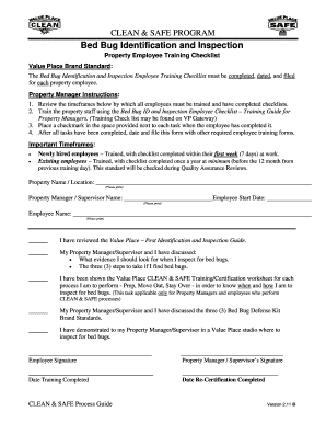 Fillable Online Bed Bug Identification and Inspection - Value Place Fax ...