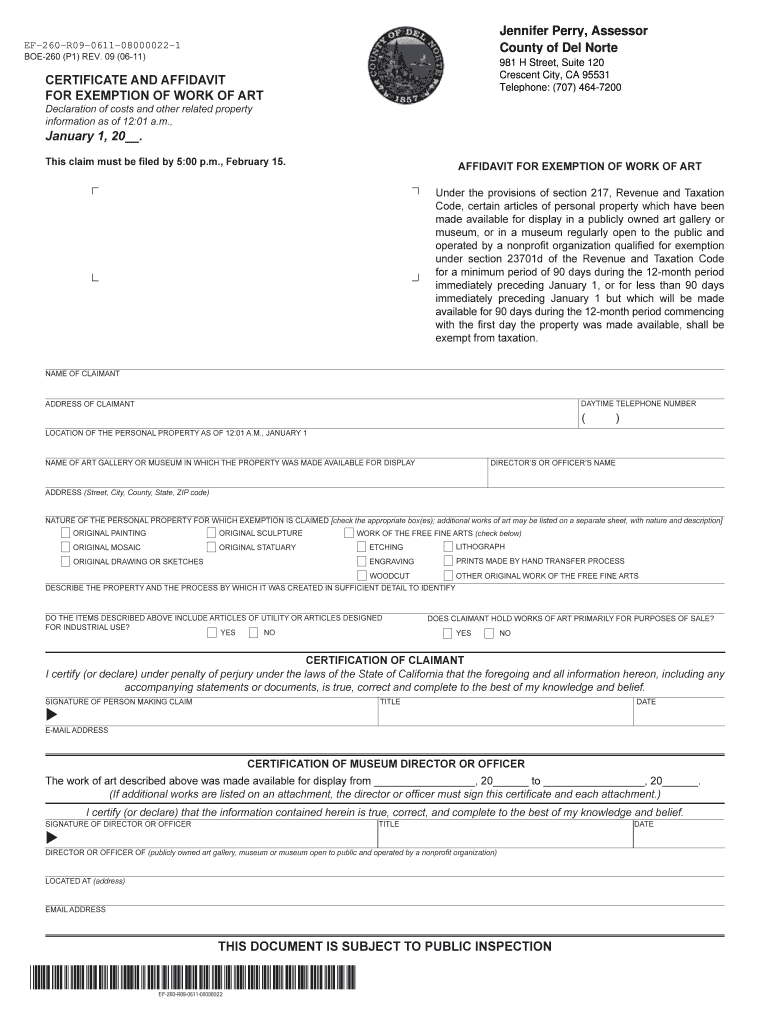 Fillable Online capropeforms Jennifer Perry, Assessor County of Del ...