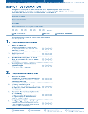Remplissable En Ligne RAPPORT DE FORMATION - berufsbildungch Fax Email ...