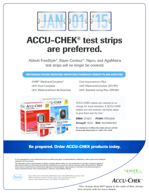 Fillable Online ACCU-CHEK test strips Fax Email Print - pdfFiller