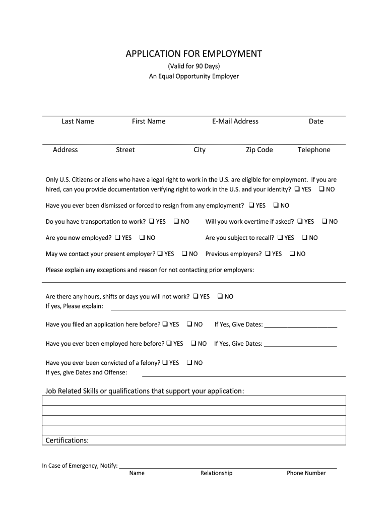 Fillable Online APPLICATION FOR EMPLOYMENT - AAT Restoration Group Inc ...