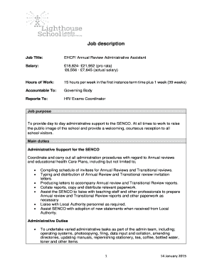 Fillable Online lighthouseschool co EHCP Annual Review Administrative ...