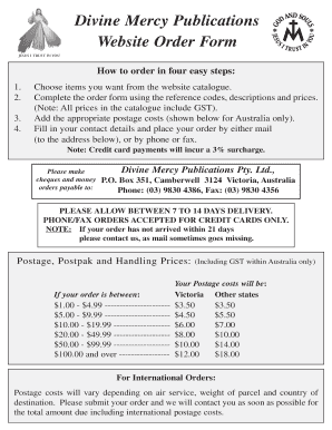 Fillable Online divine mercy publications catalogue form Fax Email ...