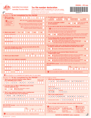 Fillable Online Tax file number declaration - ING Direct Fax Email ...