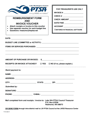 Fillable Online lwptsa CHECK REIMBURSEMENT FORM CHECK AMOUNT AND ...