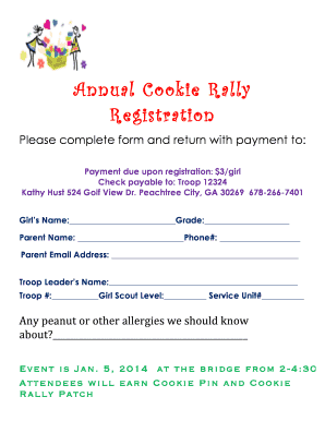 Fillable Online peachtreecitygirlscouts Annual Cookie Rally ...