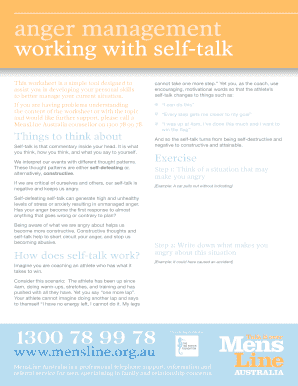 Fillable Online mensline org Anger management working with self-talk ...