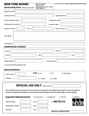 Fillable Online newyorkboard NEW YORK BOARD PO Box 1558 Service Only ...