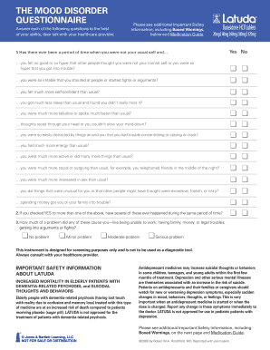 Fillable Online THE MOOD DISORDER Fax Email Print - pdfFiller