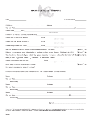 Fillable Online Marriage Questionnaire.qxp - PNWPCG Fax Email Print ...