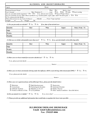 Fillable Online Alcoholquestionnaire-w-buildpdf Fax Email Print - pdfFiller