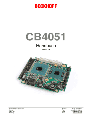 Ausfüllbar Online Handbuch - Beckhoff Information System Fax Email Drucken - pdfFiller