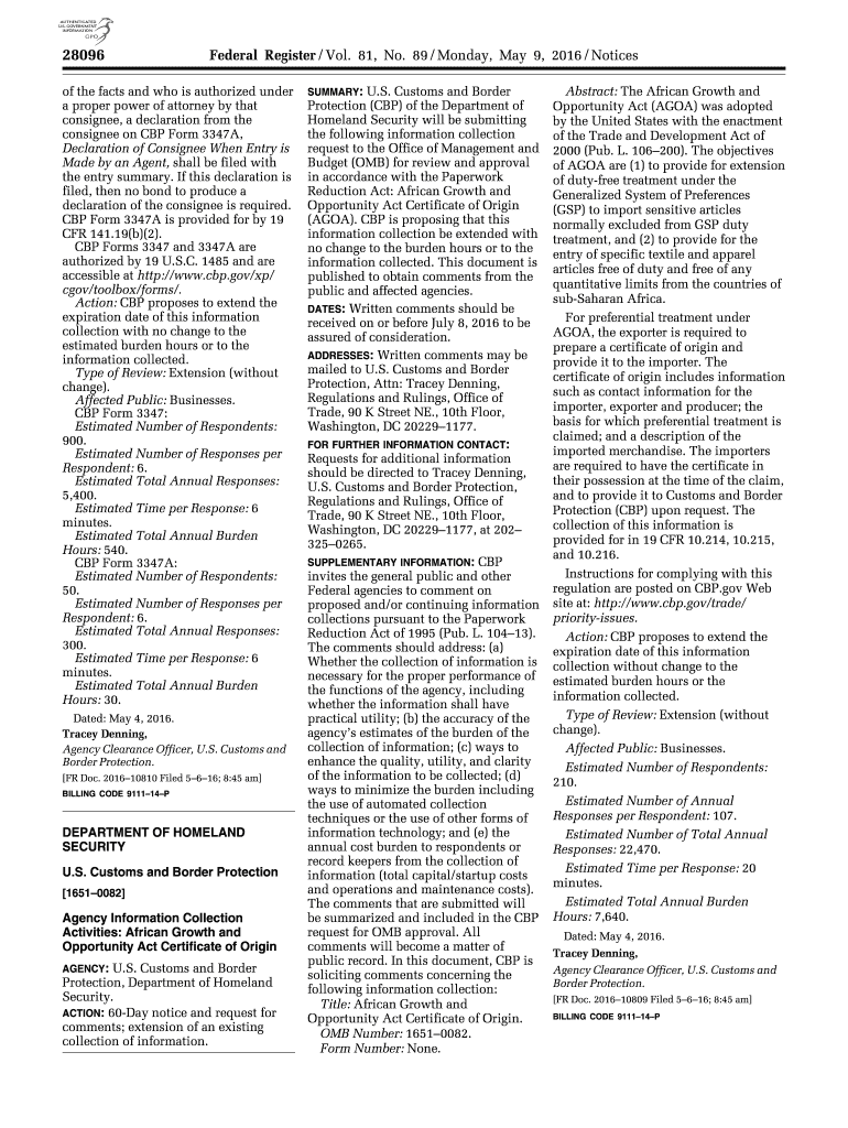 Fillable Online gpo of the facts and who is authorized under Fax Email ...