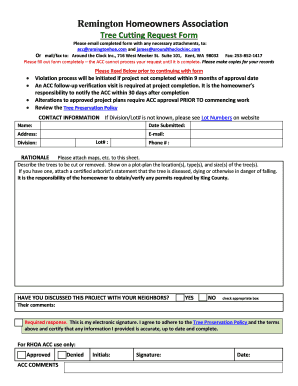 Fillable Online ACC Tree Cutting Request - Remington Homeowners ...