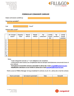 Formular Comanda - Fill Online, Printable, Fillable, Blank | pdfFiller