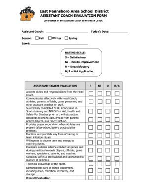 Fillable Online Evaluation%20FormASSISTANT%20COACH.doc Fax Email Print ...