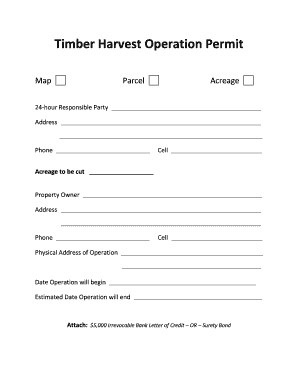 Fillable Online co banks ga Timber Harvest Operation Permit Fax Email ...