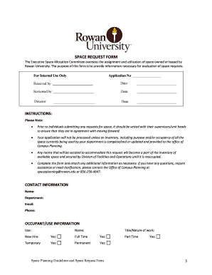 Fillable Online rowan Space Request Form - Rowan University Fax Email ...