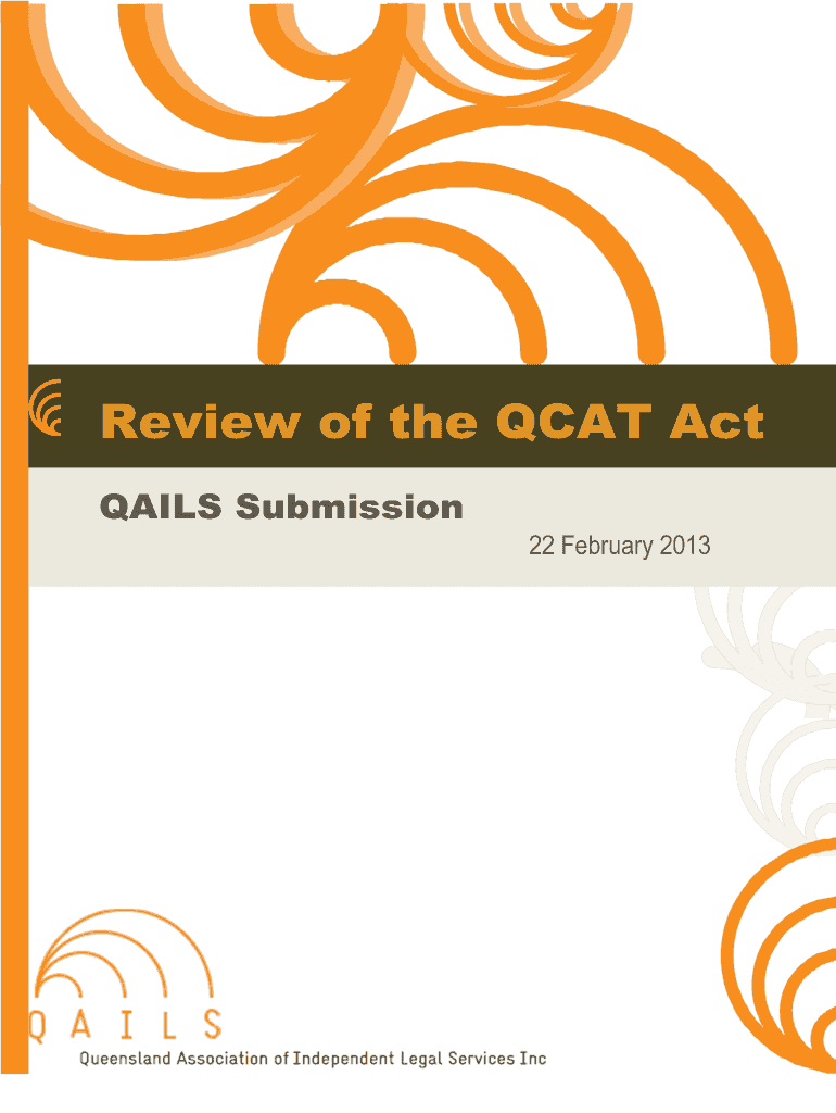 Fillable Online Review of the QCAT Act Fax Email Print - pdfFiller