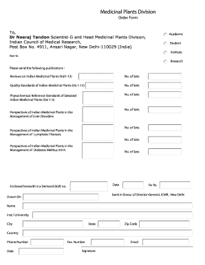 Fillable Online icmr nic DOWNLOAD FORMS - Indian Council of Medical ...