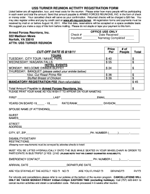 Fillable Online ussturner USS Turner DDDDR-834 - ussturner Fax Email ...