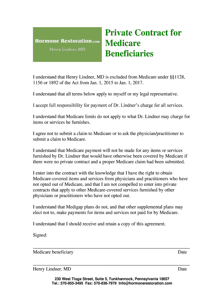 Fillable Online Medicare Contract Fax Email Print - pdfFiller