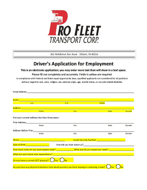 Fillable Online DriversApplicationCDproof.doc Fax Email Print - pdfFiller