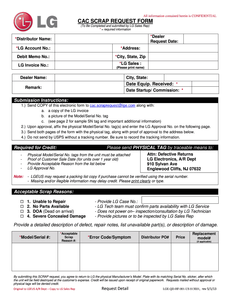 Fillable Online LG Electronics U Fax Email Print - pdfFiller