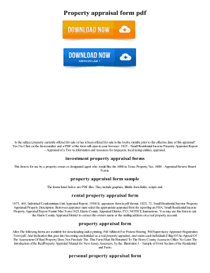 Fillable Online Property appraisal form pdf - WordPresscom Fax Email ...