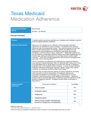 Fillable Online hhsc state tx Medication Adherence - hhsc state tx Fax ...