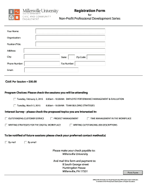 Fillable Online nonprofitresourcenetwork Registration Form - Nonprofit ...