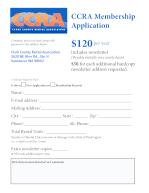 Fillable Online ccrawa CCRA Member Application.indd Fax Email Print - pdfFiller