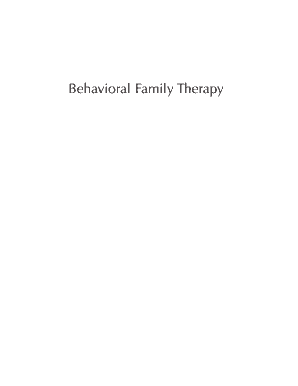 Fillable Online Behavioral Family Therapy Fax Email Print - pdfFiller