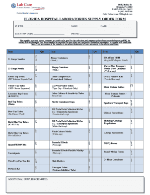 Fillable Online Printable PDF Order Form - Florida Hospital Labs Fax ...