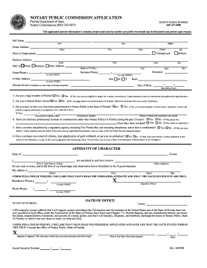 Fillable Online Notary Commissions (850) 2456975 Fax Email Print ...