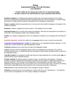 Pre Lab Flowchart - Fill Online, Printable, Fillable, Blank | pdfFiller