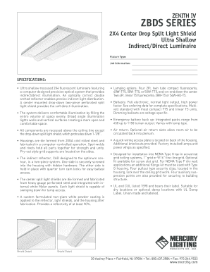 Fillable Online ZENITH IV ZBDS SERIES - mercltgcatalogscom Fax Email ...